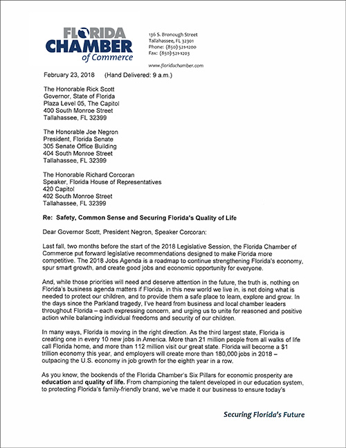 Safety and Securing Florida's Quality of Life – Florida Chamber of Commerce